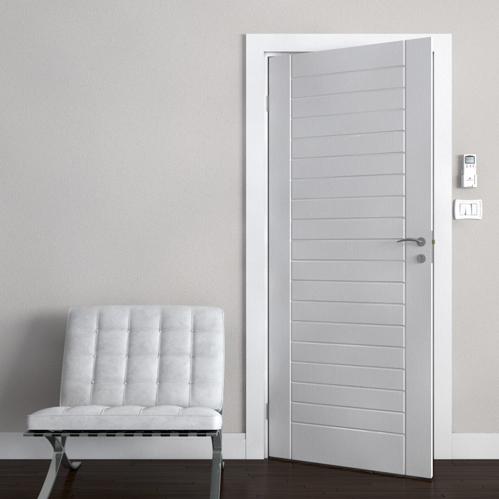 ELBA Horizontal Slatted Grooved Panel Interior Door – Easy Barn